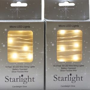 Other | Nwt Starlight Candlelight Glow Micro Led Lights | Poshmark
